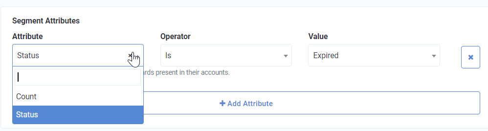 How can I create a segment based on a Reward status?
