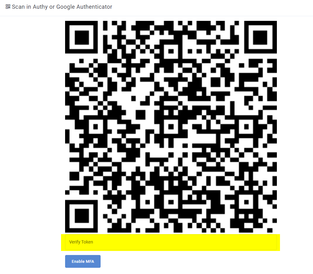 How do I authenticate my MFA without using the QR scan?